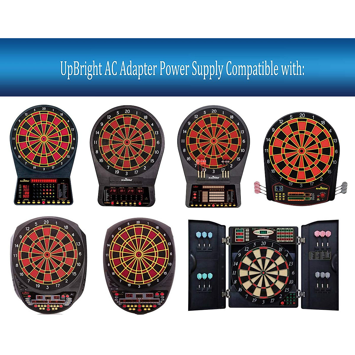 UpBright 9V AC/DC Adapter Replacement For Arachnid Bullshooter Dartboard Pro 300 450 650 670 750 800 6000 E300 E450 E670 E750 E800 ARA E650ARA E520H EDB100 EDB400 CMX 1000 3000 5000 D9800 Power Supply