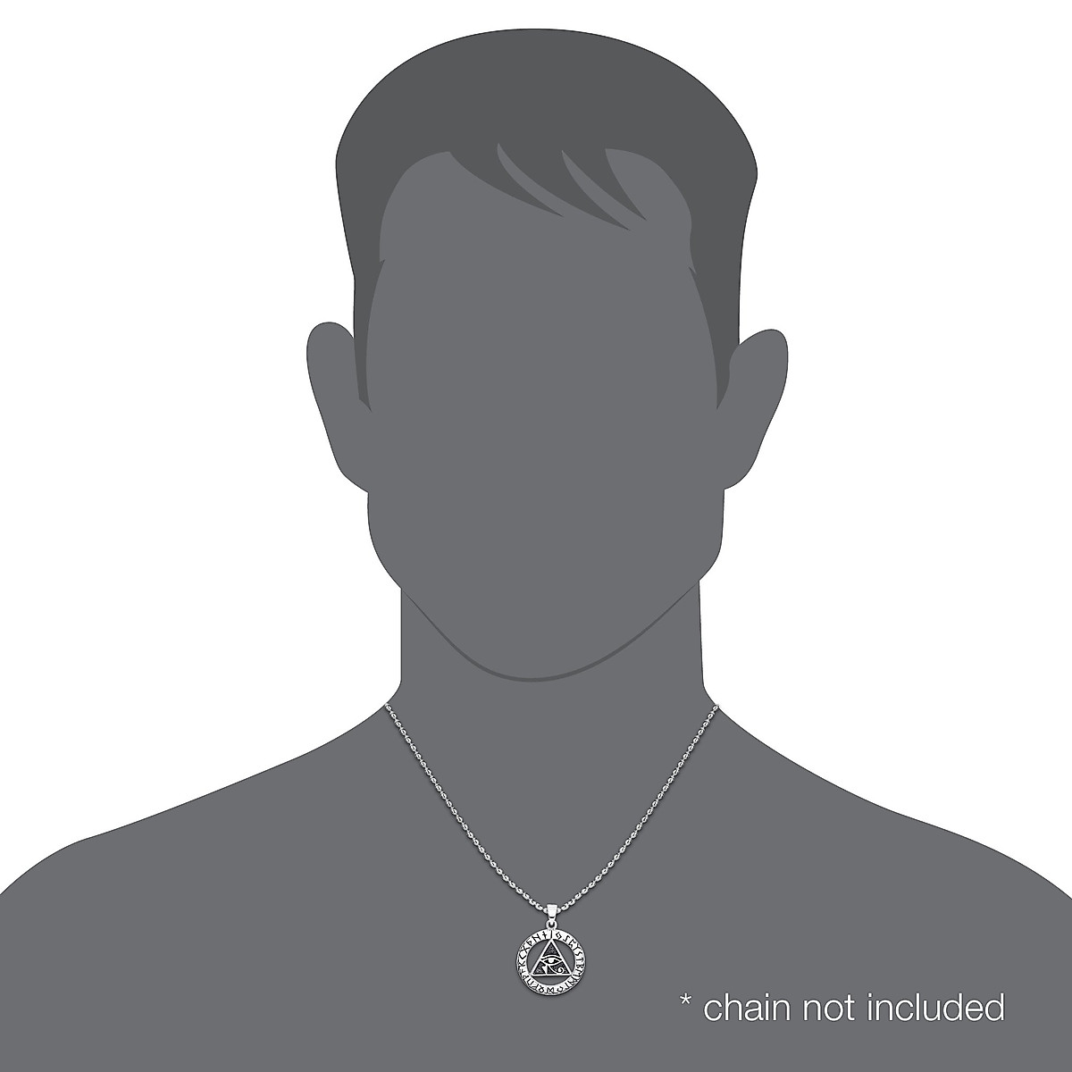 WithLoveSilver 925 Sterling Silver Pyramid Ancient Egyptian Eye of Horus Symbol of Protection Pendant