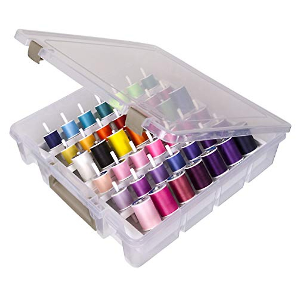 ArtBin 6820AG Thread Storage Tray, Sewing & Craft Organizer Unit, Holds Up to 21 Spools of Thread, White