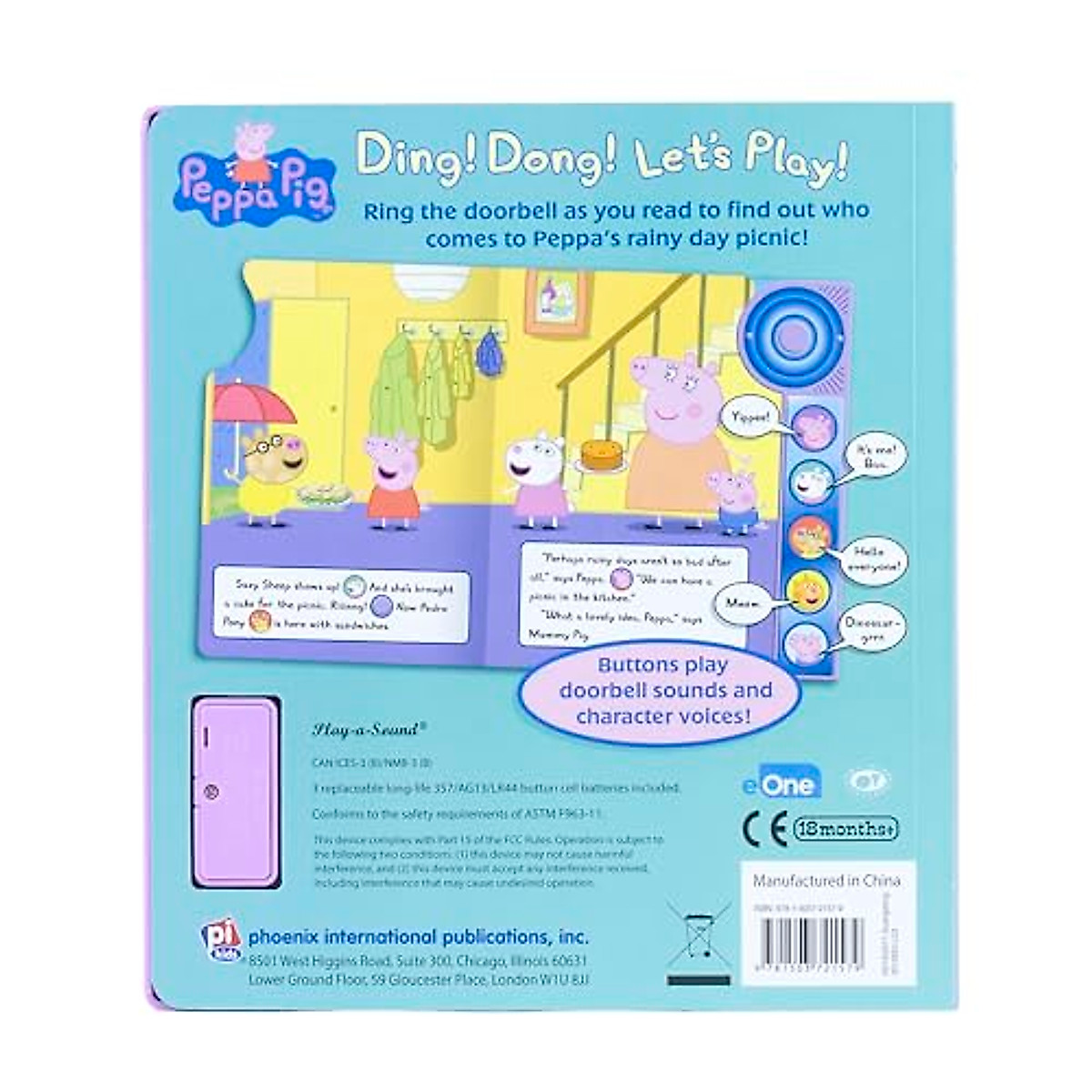 Peppa Pig - Ding! Dong! Let's Play! Doorbell Sound Book - PI Kids (Play-A-Sound)