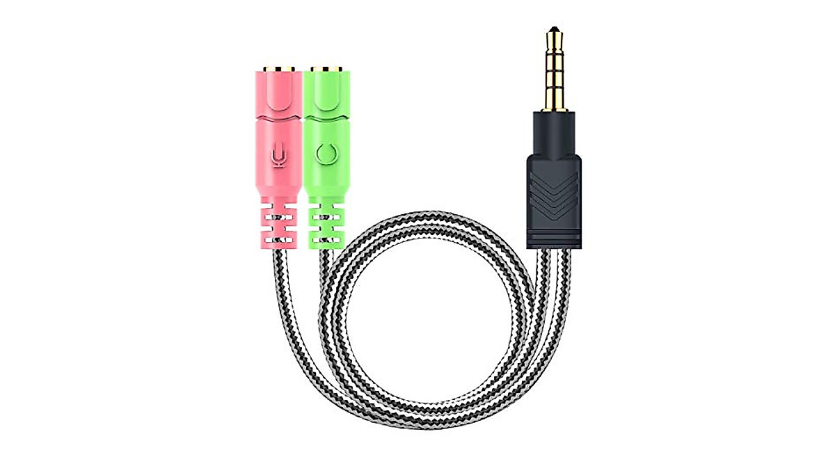 MillSO Headphone Mic Splitter for Gaming & Devices