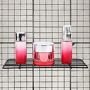 Yaegoo 8 Pack Grid Wall Shelves, Wire Straight Shelf with Hooks, Hanging Shelf for Wall Grid Panel, Wall Organizer for Home Supplies, 9.8" L x 3.9" D