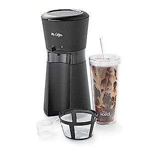 Mr. Coffee Iced Coffee Maker, Single Serve Machine with 22-Ounce Tumbler and Reusable Coffee Filter, Black & Iced Coffee Maker, Single Serve Machine, Lavender