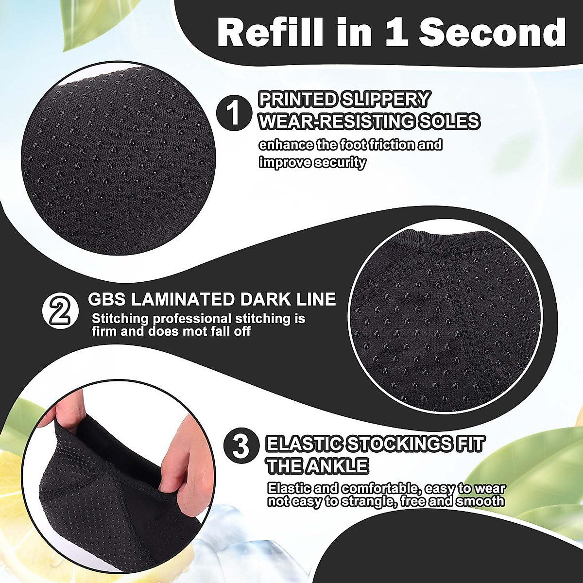 Palksky 1 Pairs Neoprene Cold Plunge Socks, Ice Bath Socks, Neoprene Booties Cold Water, Cold Plunge Tub Accessories, Reusable Toe Warmers for Cold Coolers, Ice Baths at Home(L)