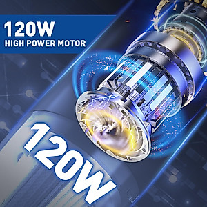 Portable Mini Car Vacuum Cleaner,10000Pa High Power Suction Cordless Rechargeable Vacuums with Low Noise, Wireless Handheld Powerful Small Car Vacuum Cleaner 45° Foldable Handle for Car/Home/Office