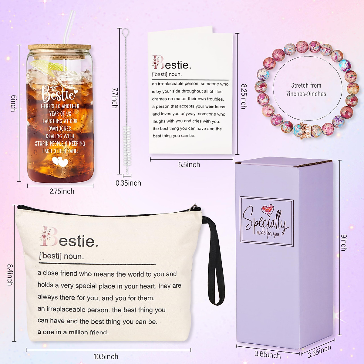 Best Friend Birthday Gifts for Women Friendship Gifts for Bestie Bestfriend Birthday Friendship Gifts for Women Unique Bff Gifts Basket Bestie Gifts for Christmas