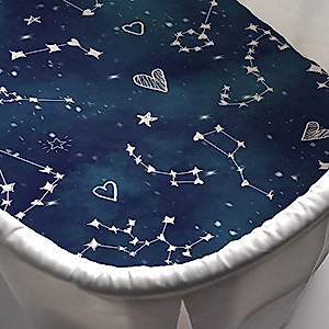 JumpOff Jo - 2-Pack Hypoallergenic Fitted Bassinet Sheet for Baby Boys & Girls - Rectangular, Hourglass & Oval Crib Compatible, Soft, Breathable, Machine Washable - Galaxy and Mama Bear