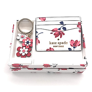 kate spade new york Staci Boxed Card Holder & Floral Key Fob, Tea Garden