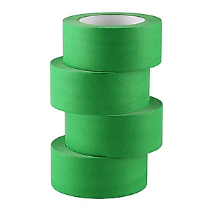 Lichamp 4 Pack Green Painters Tape 2 inch Wide, Medium Adhesive Green Masking Tape Bulk Multi Pack, 2 inch x 55 Yards x 4 Rolls (220 Total Yards)