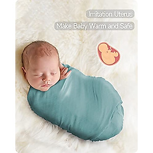 Mom Beebi Swaddle Blanket, Soft Silky Muslin Swaddle Blankets, Breathable and Skin-Friendly Baby Blankets for Boys & Girls, 4-Pack Unisex Baby Blankets, Newborn Gifts, 47 x 47 inches