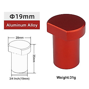 DDWT 4 Pack Aluminum Alloy Bench Dogs Woodworking Clamp for 3/4 Inch (19mm) Dog Hole (Red)