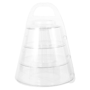 UPKOCH Dessert Table Display Set 4 Tiers Macaron Tower Stand with Dome Lid Clear Macaron Holder Macaron Display Shelf Rack Desserts Stand for Wedding Party Favors