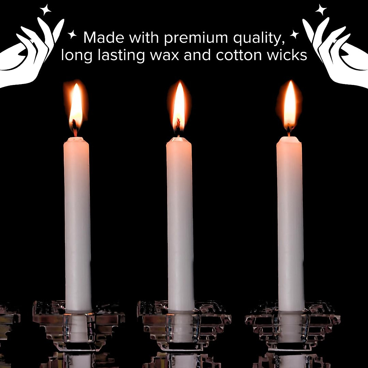 Simply Soson Vigil White Taper Candles Bulk - 112 Church Candles with drip Protectors - White Candles, Ritual Candles, Memorial Candles, Tapered Candles
