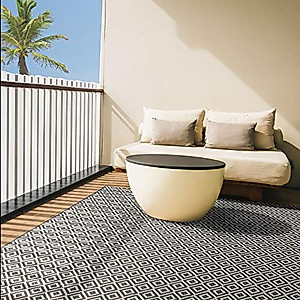 Home Dynamix Tripoli Lydia Indoor/Outdoor Area Rug, Modern Dark Gray, 7'10"x10'2" Rectangle