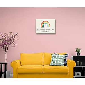 EZOSUN Try to be a rainbow in someone's cloud Inspirational qoute, Motivational canvas Wall Art print for Home Studio Office Decor. Gift for Kids Girl ，11.5X15