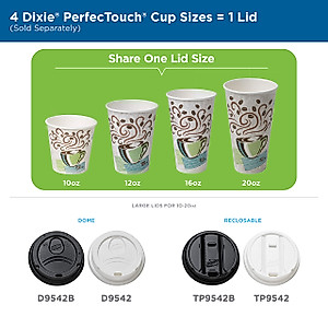 Dixie PerfecTouch 20 oz. Insulated Paper Hot Coffee Cup by GP PRO (Georgia-Pacific) Beans Design 5320BE 500 Count (25 Cups Per Sleeve, 20 Sleeves Per Case)
