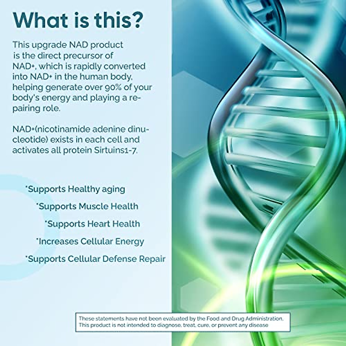 solodate NAD Supplement 99% Purity, 4-in-1 Upgraded NAD Resveratrol Supplement 1000mg Per Serving for Maximum Anti-Aging, Energy and Immune Support - 3 Pack