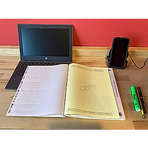 Student Lab Notebook (50 duplicate page sets): perforated carbonless sheets with smooth coil spiral binding