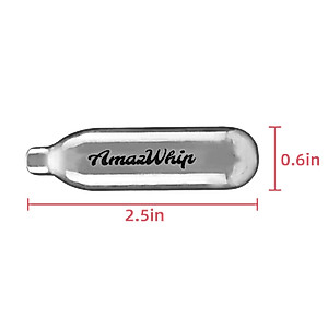 AmazWhip 8.5g Cream Chargers, Whipped Cream Cartridge PACK OF 50 For Whip Cream Charger Dispensers (50 pack)