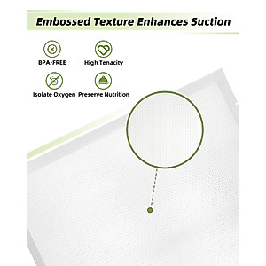 Colemoly Vacuum Sealer Bags for Food 200 Count Gallon 11" x 16", Quart 8" x 12" and Pint 6" x 10" Commercial Grade BPA Free Precut Vacuum Seal Bags for Meal Prep Storage Sous Vide