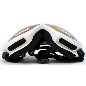 Cloud 9 - Professional Kids Boys Girls & Toddlers Ski Goggles Anti-Fog Dual Lens UV400 Protection Triple Layered Foam Snowboarding Snow Goggles in White with Flash Mirror Lens