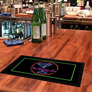 Bar Runner Your Name Cocktail Bar Drip Spill Mat Personalized Bar Gifts