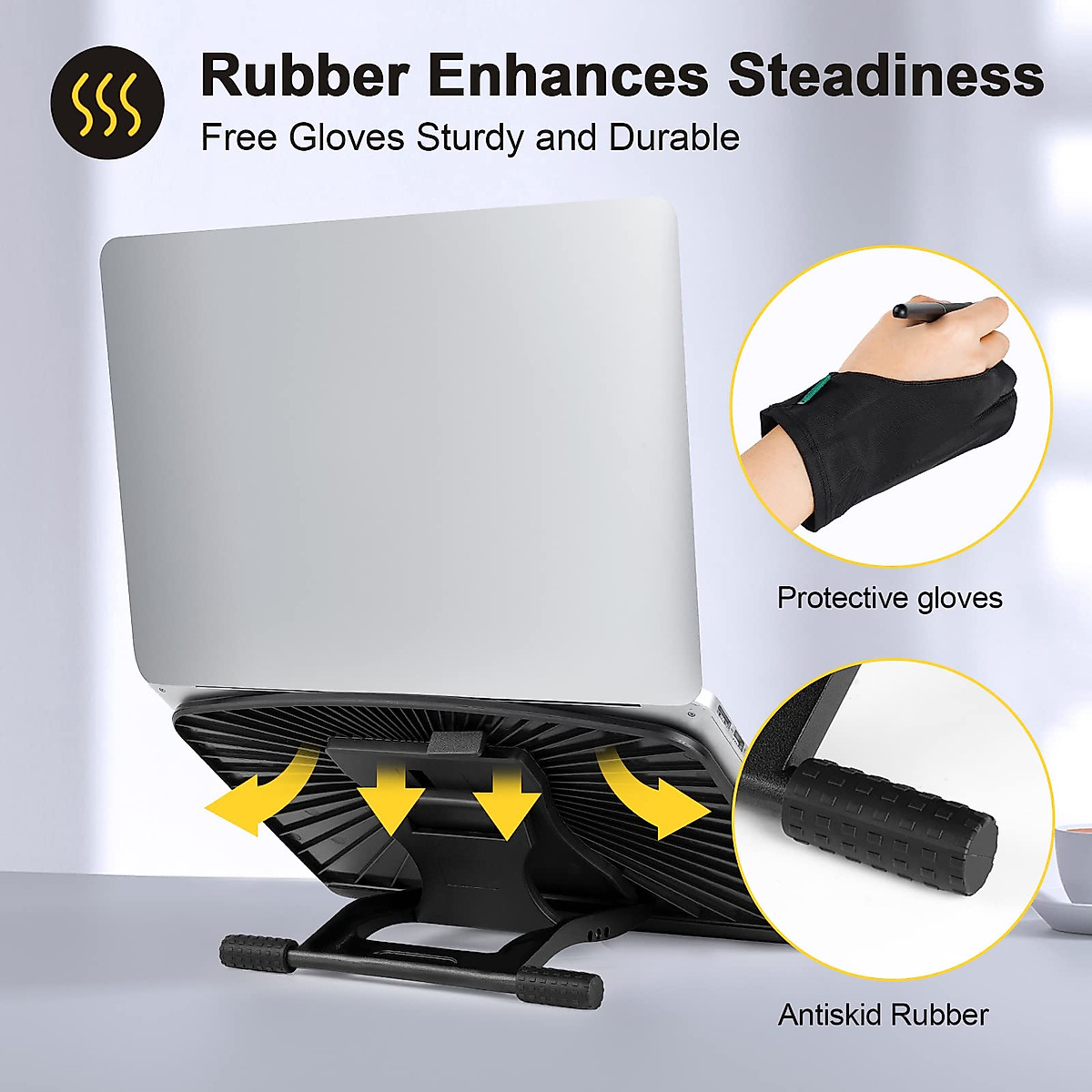 Parblo PR 100 Universal Tablet Stand, Adjustable from 10 to 16 inch for Drawing Tablets, Monitors, Compatible with iPad, Microsoft Surface Pro Series, Laptop