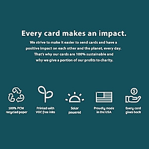 Tree-Free Greetings - Birthday Cards - Artful Designs - 1 Card + Matching Envelopes - Made in USA - 100% Recycled Paper - 5"x7" - Cumpleanos Flowers (GO64622)