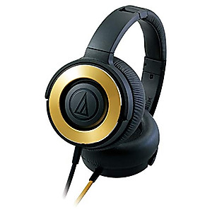 Audio Technica Solid BASS Portable Headphones Deep Bass Black Gold ATH-WS550 BGD
