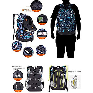 rickyh style School Backpack, Travel Bag for Men & Women, Lightweight College Back Pack with Laptop Compartmen…