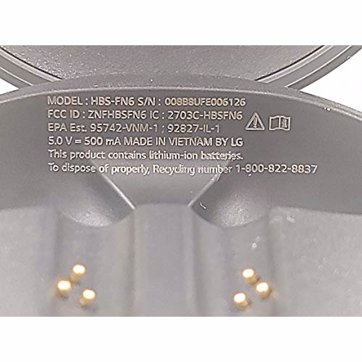 LG TONE Free FN6 - UVnano Kills 99.9% of Bacteria on Speaker Mesh True Wireless Bluetooth Earbuds with Meridian Sound, Dual Microphone, iPhone and Android Compatible, Wireless, Fast Charging, Black