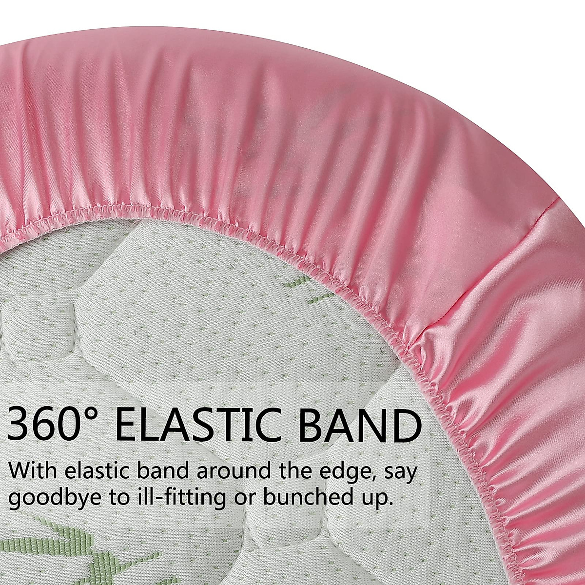 Satin Bassinet Sheet Set 2 Pack Ultra Soft Silk Fit for Rectangle, Hourglass, Oval Bassinet Mattress Protect for Baby Hair and Skin Cradle or Bassinet Sheets, Lt Grey & Pink