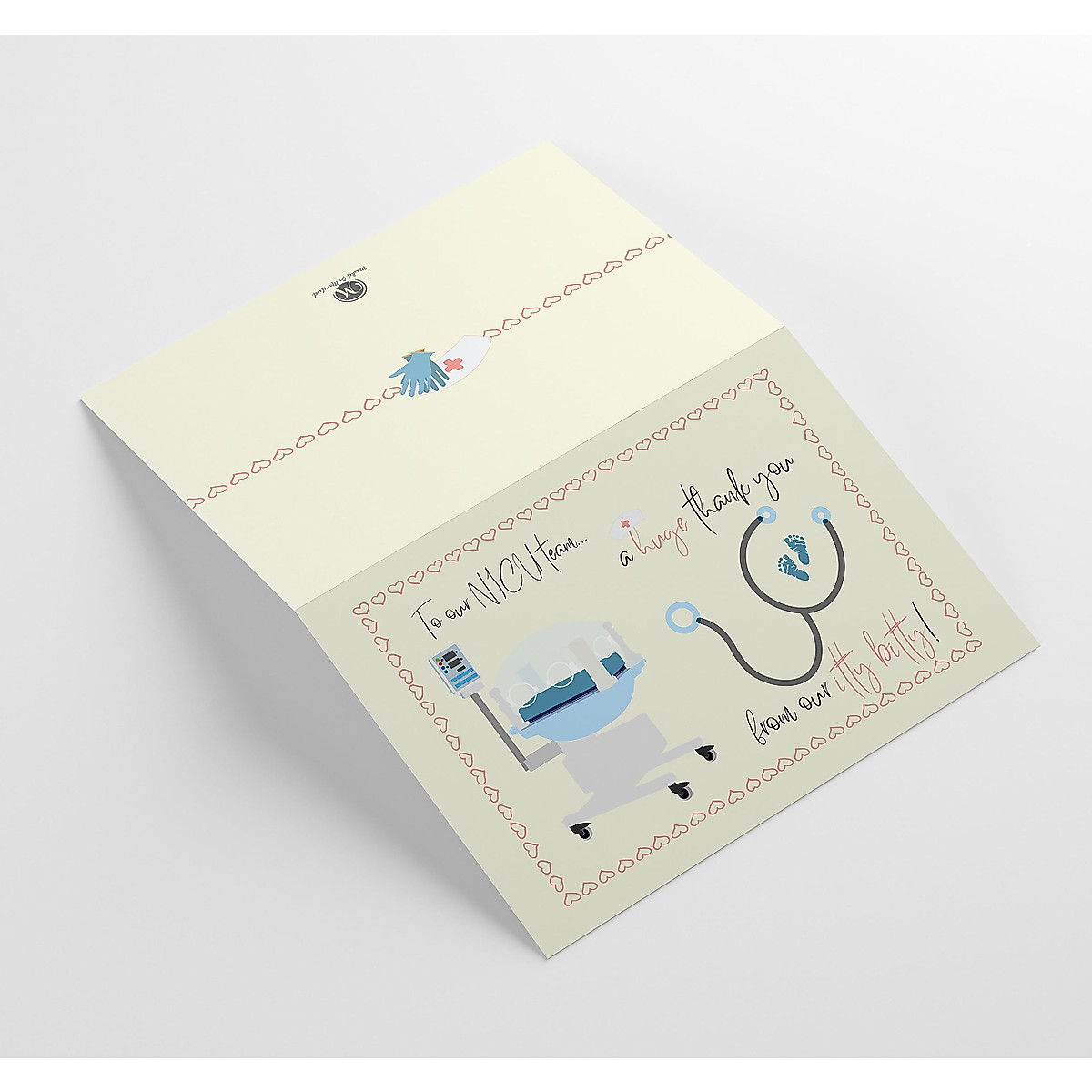 M Market On Mainstreet Special Thank You Card, 5"x7" Greeting Card w/Envelope, Made in the USA (NICU Thank You)