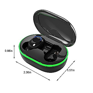 Qiopertar Wireless Earbuds Bluetooth 5.3 in Ear Light-Weight Headphones Built-in Microphone IPX4 Waterproof Immersive Premium Sound Headset with Charging Case Black