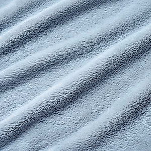 Berkshire Blanket Primalush™ Wearable Blanket, Cozy Loungewear Pocketed Plush Cape Wrap for Adults & Teens(Hazy Sky Blue, One Size 58"X64")