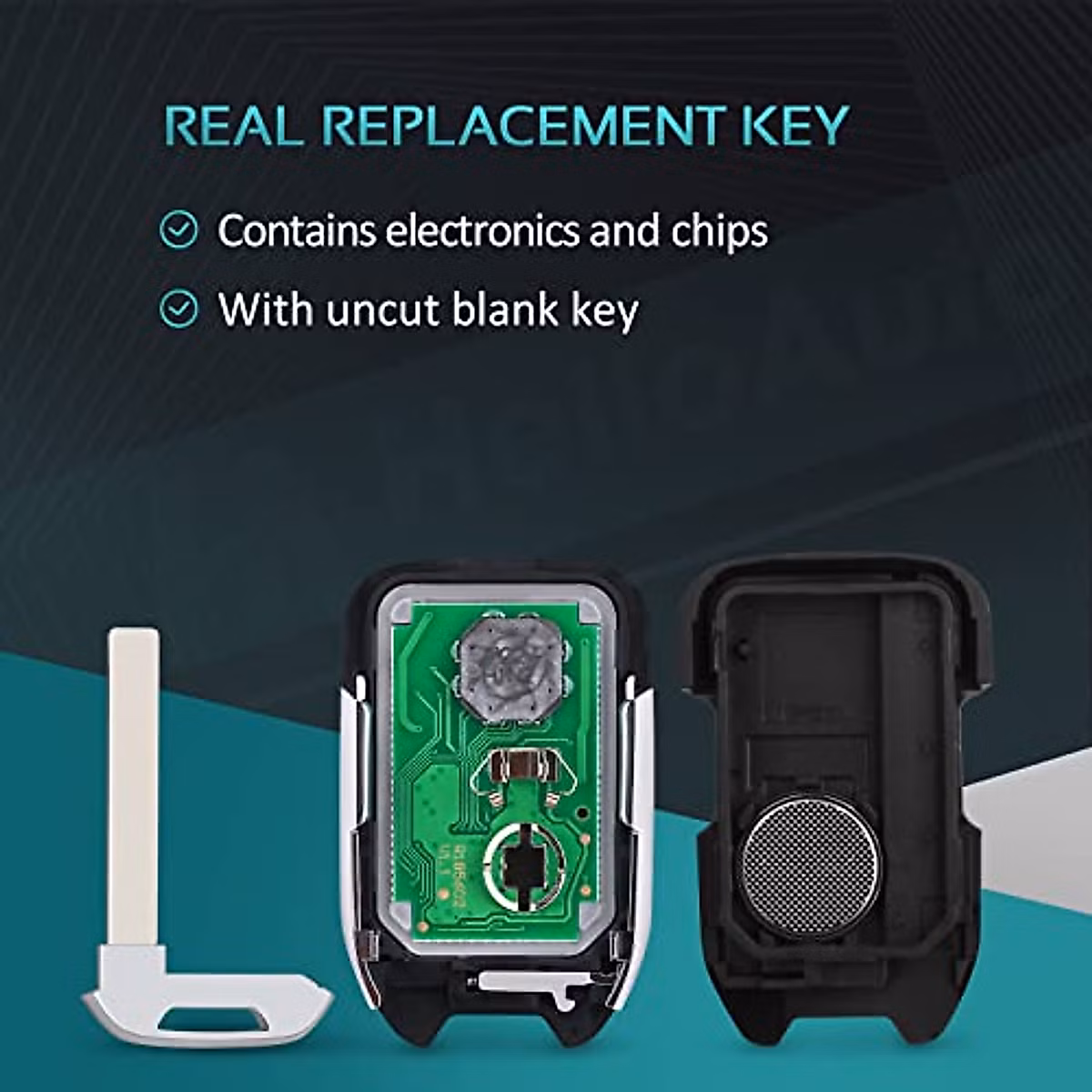 HelloAuto Key Fob for GMC Yukon/Yukon XL,Chevy Tahoe Suburban Key Remote 2015-2020 Self-Programmed Keyless Entry Smart Key Fob Cover (HYQ1AA) 6-Buttons