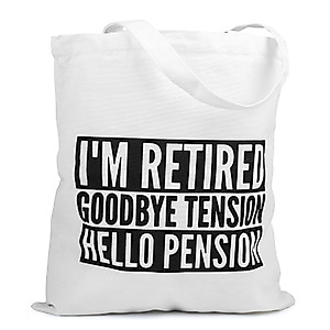 BARUN Retirement Gifts for Women - Retirement Gift Bags, Happy Retirement Tote Bag, 2023 Retirement Gifts Retirement Gift (I'M RETIREMENT)