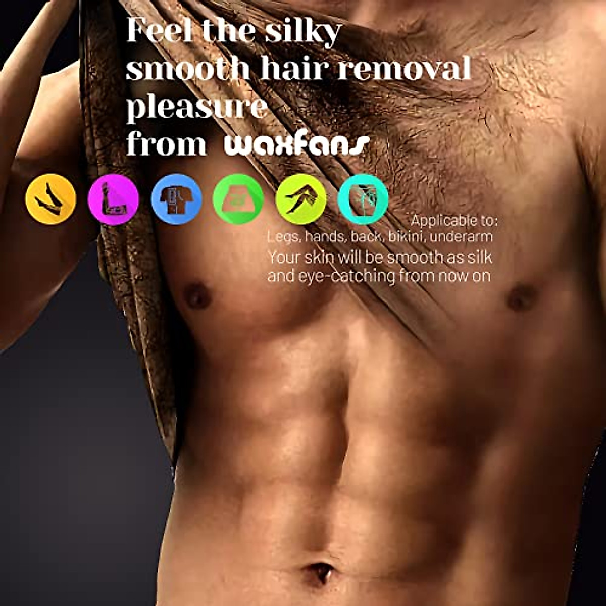 Waxfans Roll on Wax Kit for Men,Wax Warmer for Hair Removal,15min Wax Melter,at Home Waxing Kit,Wax Roller Kit for Full Body,Rose Wax Roller