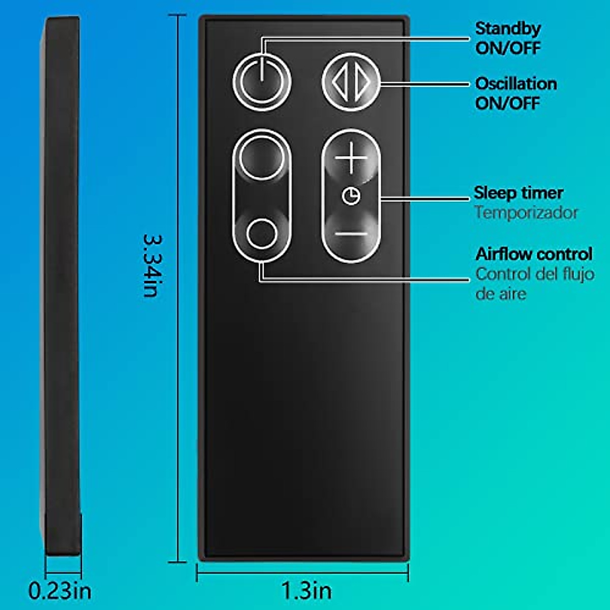 Seayoo Replacement Magnetic Remote Control 965824-06 965824-07 Fit for Dyson AM11 TP00 TP01, Fan Remote with Battery