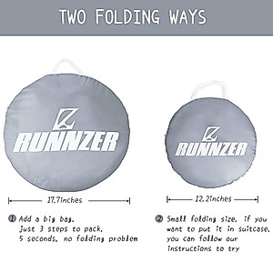 L RUNNZER Pack N Play Tent to Keep Baby in, Crib Net for Pack and Plays, Mini Cribs & Play Yards to Stop Baby from Climbing Out, Pop Up Design & Breathable Mesh Crib Canopy