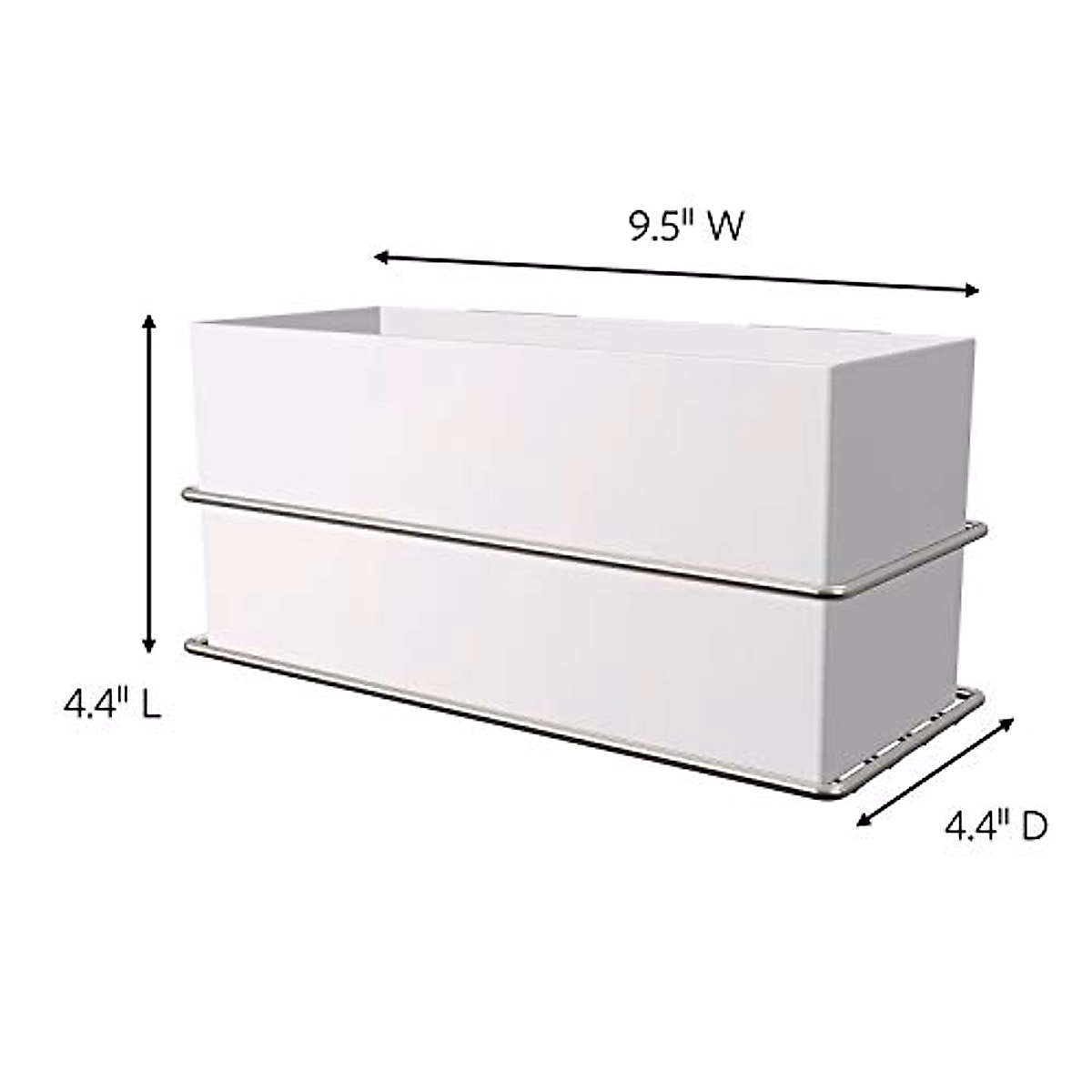 Command Wall and Cabinet Organizer, Satin Nickel, 1-Organizer, 4-Water-Resistant Strips, Organize Damage-Free