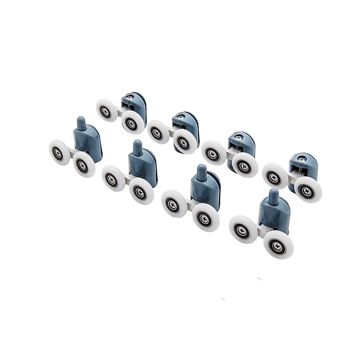 Double Pop Up Wheels Sliding Shower Door Rollers Runners Pulleys Screw Cover Cap Cabin Room (Color : DW-114-8PCS Size : 25mm) (Dw 114)