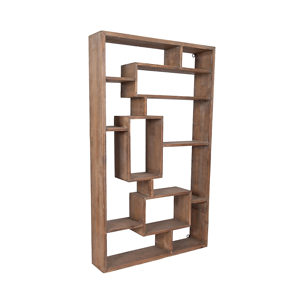 Sagebrook Home Wooden Geometric Wall Shelf