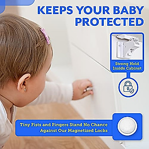 Eco-Baby Child Safety Magnetic Cabinet and Drawer Locks for Proofing Kitchen 12 Pack Child Latches