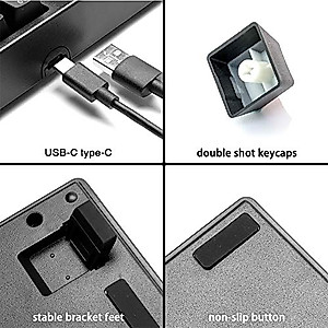 VELOCIFIRE Gaming Keyboard Mechanical, VM02WS 104-key Full Size Gaming Keyboard Ergonomic with Red Switches White Backlit & High Battery Lasting for Copywriters, Typists, Programmer(Black)