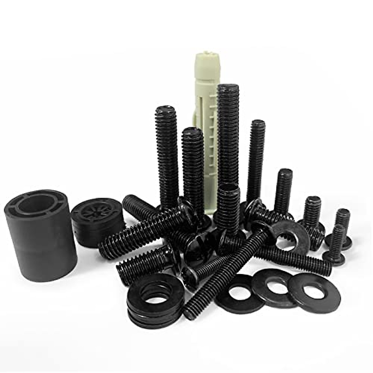 ELIVED Universal TV Mounting Hardware Kit, Fits TVs up to 80 Inch, Includes M4 M5 M6 M8 Screws, Washers, Spacers and Concrete Wall Anchors, Compatible for Most Flat/Curved TV/Monitor Mount. YD1013