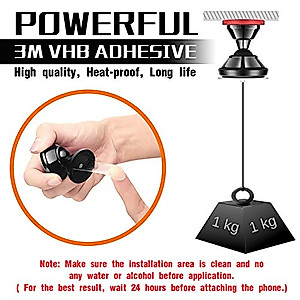 eSamcore Magnetic Phone Car Mount, Powerful Magnets Car Mount Holder for Dashboard with Strong Adhesive, Fits Smartphone [2 Pack]