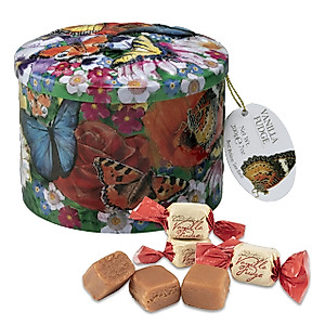 Gardiners of Scotland Handmade Fudge 200g Round Tin, Butterfly Vanilla Fudge