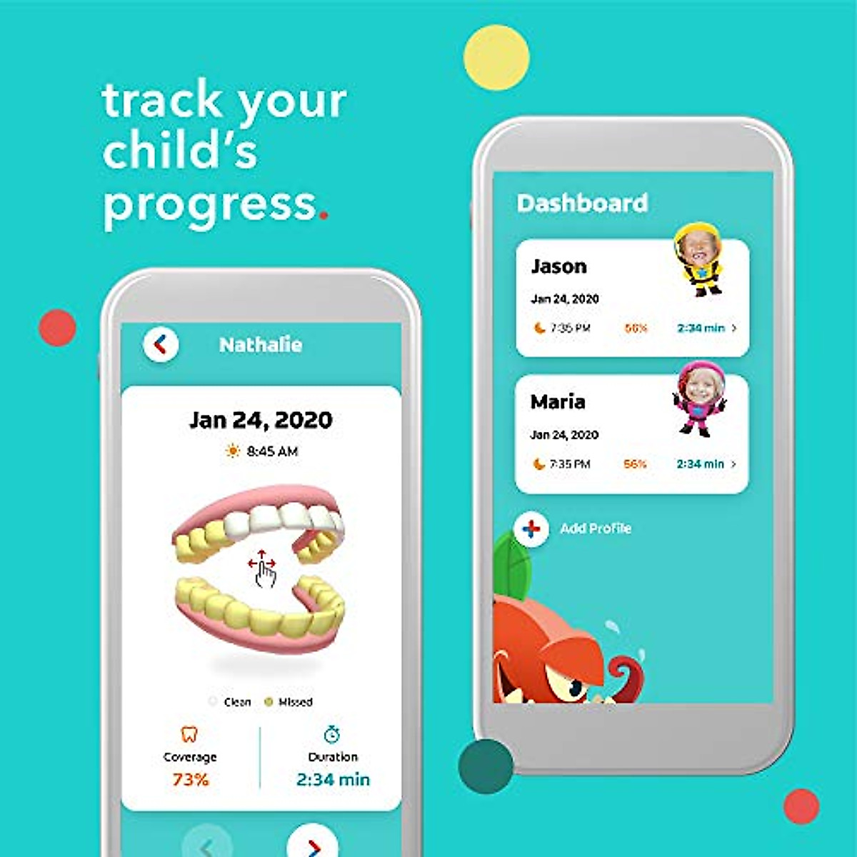 Colgate hum Kids Smart Manual Toothbrush, Yellow