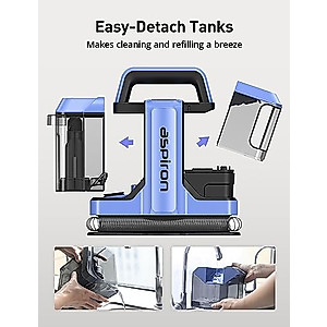 Aspiron CA031B-US-5 Carpet Cleaner Machines, 1.08L, Blue